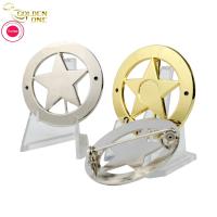China Custom Soft Enamel Pin Badges , Plated Gold Electroplating Metal Star Badge For Gift for sale