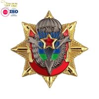 China Soft Enamel Lapel Pin Badge Shiny Metal Zinc Alloy Star For Brooch for sale