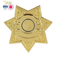 China High  Quality custom metal zinc alloy shiny gold enamel epoxy country flag 3D raised lapel pin national day star badge for sale