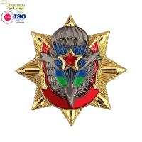 China Star Shape Lapel Pin Badge 3D Figure Emblem Metal Zinc Alloy Soft Enamel for sale