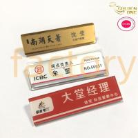 China Gold Plated Name Tag Badge Clothing Custom Made With Safety Pin for sale