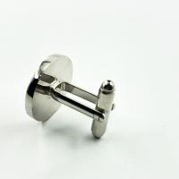 China Blank Metal Cufflink Men Gift Custom Laser Logo Personalised With Box Packaging for sale