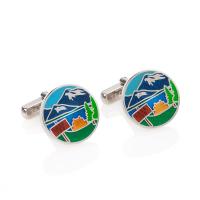 China Blank Metal Cufflink Men Gift Custom Laser Logo Personalised With Box Packaging for sale