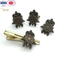 China Shiny Gold Cross Cufflinks  , Shirt Suit CuffLinks Mens Accessories for sale