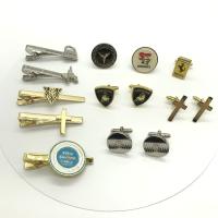 China Shiny Gold Cross Cufflinks  , Shirt Suit CuffLinks Mens Accessories for sale