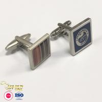 China Silver Plated Metal Cufflink Custom Enamel Buttons Symbol Metal Iron Sets For Gift for sale