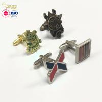 China Silver Plated Metal Cufflink Custom Enamel Buttons Symbol Metal Iron Sets For Gift for sale