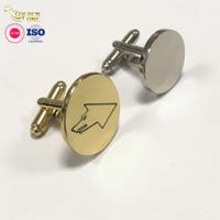 China Men Stainless Steel Cuff Link Brushed Blank Stamping Beveled Edge Square for sale