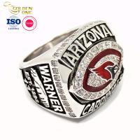 China Baseball World Champion Ring , Soft Enamel Custom Diamond Championship Ring for sale