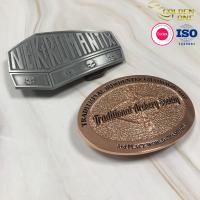 China Engraved Belt Western Cowboy Buckles Sublimation 3D Gold Plated Metal for sale