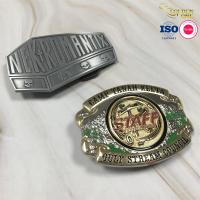 China Engraved Belt Western Cowboy Buckles Sublimation 3D Gold Plated Metal for sale