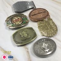 China Engraved Belt Western Cowboy Buckles Sublimation 3D Gold Plated Metal for sale