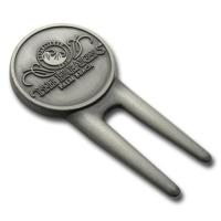 China Custom Repair Golf Divot Tool Silver Metal Plated For Souvenir Gift for sale