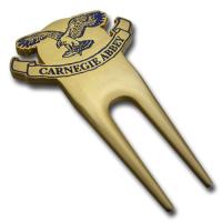China Copper Metal Golf Repair Tool , Promotional Gift Personalized Divot Tool Pitchfork for sale