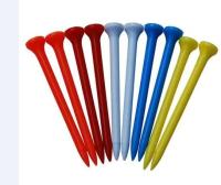 China Printed Cool Divot Tools , Custom Logo Plastic Colorful Golf Tees for sale