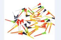China Printed Cool Divot Tools , Custom Logo Plastic Colorful Golf Tees for sale