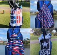 China Digital Printed Golf Divot Tool Quick Dry Soft Washable Breathable Cotton Golf Towel for sale