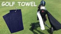 China Digital Printed Golf Divot Tool Quick Dry Soft Washable Breathable Cotton Golf Towel for sale
