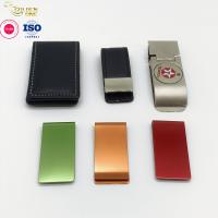 China Silver Plated Laser Engraved Money Clip , Zinc Alloy Dollar Card Holder Clip for sale