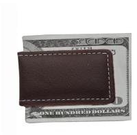 China PU Leather Wallet Money Clip RFID Aluminum Credit Card Holder For Men for sale