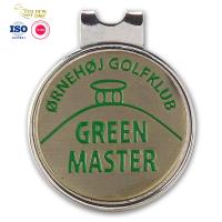 China Iron Blank Golf Divot Tool Ball Mark Holder Round Golf Hat Clip for sale