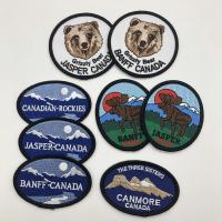 China Hat Chenille Embroidered Cloth Patches Iron On Custom Silicone Rubber for sale