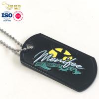 China Engraving Custom Dog Name Tags , Pet Soft Enamel Dog Tag With Chain for sale
