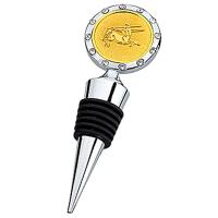 China Zinc Alloy Wine Bottle Stopper , Nickel Plated Champagne Custom Wine Stoppers for sale