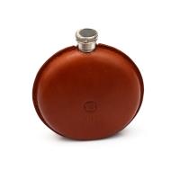 China Leather Vintage Hip Flask Mini Alcohol Embossed Logo Liquor Wine Bottles for sale