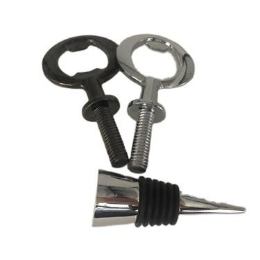 China Engraved Logo Promotional Business Gifts Red Wine Glass Bottle Stopper for sale