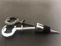 China Engraved Logo Promotional Business Gifts Red Wine Glass Bottle Stopper for sale