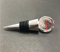China Engraved Logo Promotional Business Gifts Red Wine Glass Bottle Stopper for sale