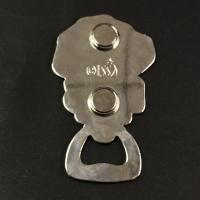 China Modern Hotel Bottle Opener , Silver Metal Fridge Magnet For Anniversary for sale