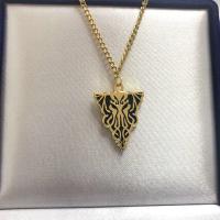 China American best-selling shiny gold plating customized stainless steel glitter stainless steel necklace pendant for jewelry making for sale