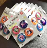 China Rubber PVC Promotional Business Gifts 3D Crystal Glass Round Souvenir Fridge Magnets for sale