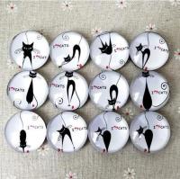 China Rubber PVC Promotional Business Gifts 3D Crystal Glass Round Souvenir Fridge Magnets for sale