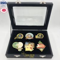 China Customized Lapel Pin Display With Plastic Transparent Window Box Double Lock for sale
