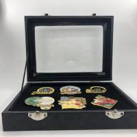 China Customized Lapel Pin Display With Plastic Transparent Window Box Double Lock for sale