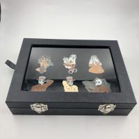 China Customized Lapel Pin Display With Plastic Transparent Window Box Double Lock for sale