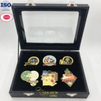 China Customized Lapel Pin Display With Plastic Transparent Window Box Double Lock for sale