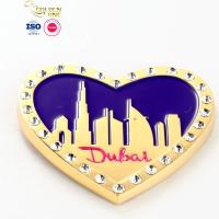 China Customized 3d Saudi Arabia Fake Diamond Souvenir City Refrigerator Magnet Custom Logo Metal Magnet Fridge Magnet for sale