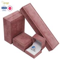China Gift Box Ring Custom Logo Pendant Bangle Bracelet Necklace Earring Jewellery Packaging Velvet Box for sale