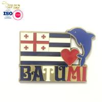 China Customized 3d  Soft Enamel Souvenir City Refrigerator Magnet Custom Logo Metal Magnet Fridge  For Tourist for sale