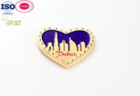 China Customized 3d  Soft Enamel Souvenir City Refrigerator Magnet Custom Logo Metal Magnet Fridge  For Tourist for sale