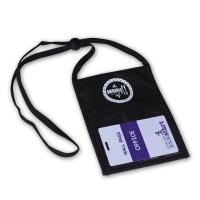 China Wholesale Promotional  Travel Pouch  Family Passport Holder Nylon Travel Passport ID Card Name RFID Neck Wallet  With Lanyard for sale