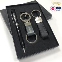 China Hot Sale  Promotional Corporate Advertisement Gift Set Keychain And Pen Custom  Luxury Business Gift With Logo for sale
