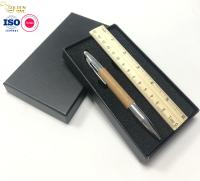 China China Factory Price Wooden Pen Wood Ruler Zinc Alloy Metal Promotional Business Office Stationery Gift Set for sale