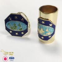 China OEM Custom Logo Creative Design Silver Copper Soft Enamel Silver Slated  Wedding Gift Silk Scarf Buckle for Women for sale