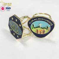 China OEM Custom Logo Creative Design Silver Copper Soft Enamel Silver Slated  Wedding Gift Silk Scarf Buckle for Women for sale