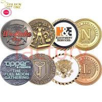 China Soccer Phoenix Metal Challenge Coins Singapore Messi Press Double Sided for sale